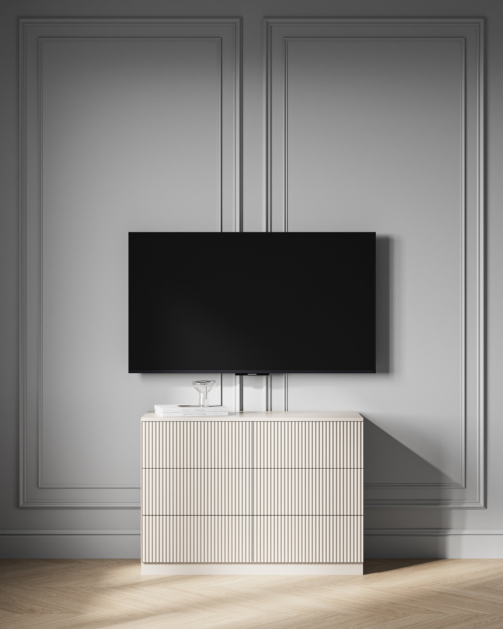 Комод Моника с ящиками для одежды и хранения вещей, современный стиль, МДФ фасады