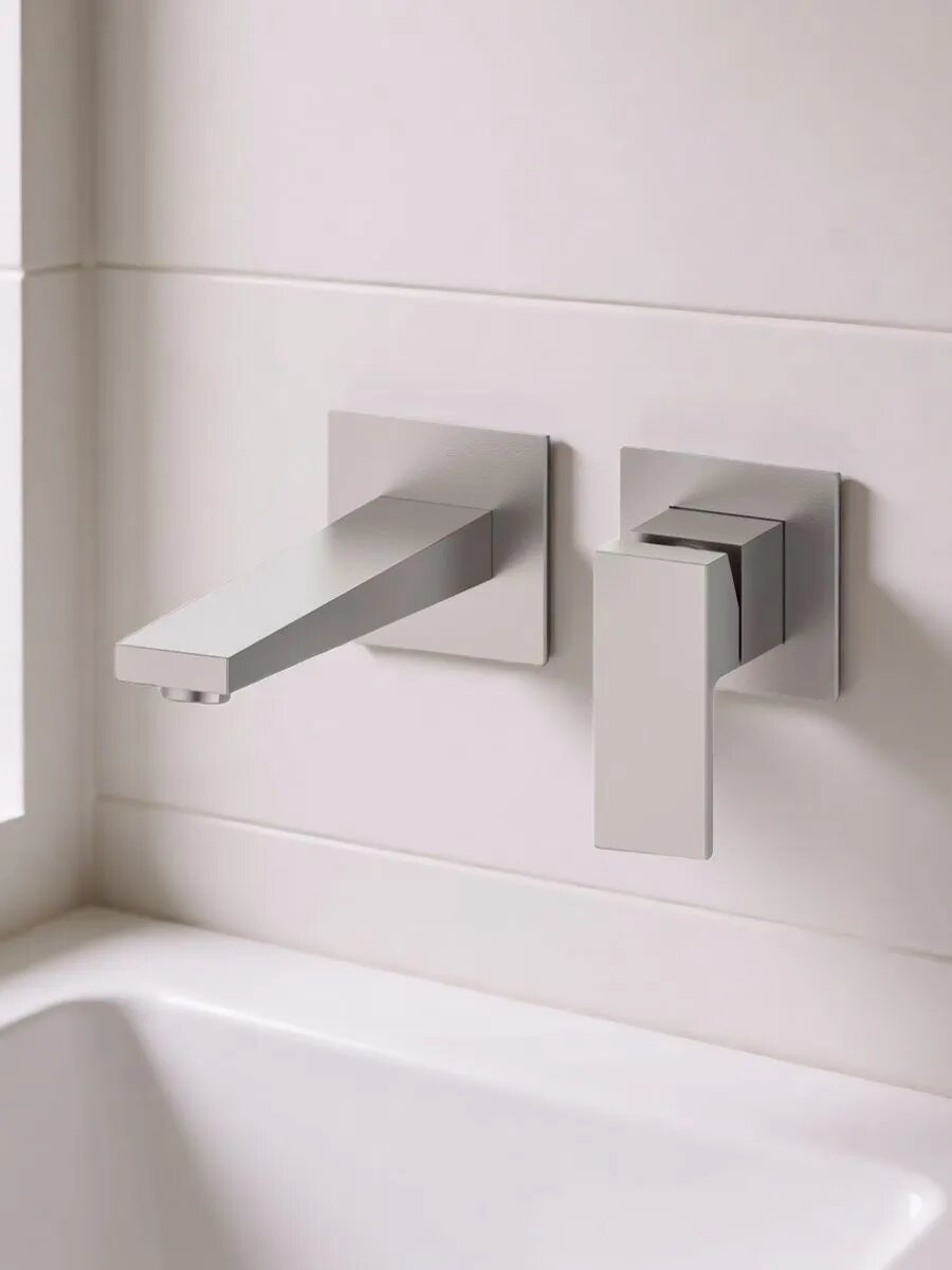 Встраиваемый смеситель для раковины из латуни Vieir V393513-N цвет сатин