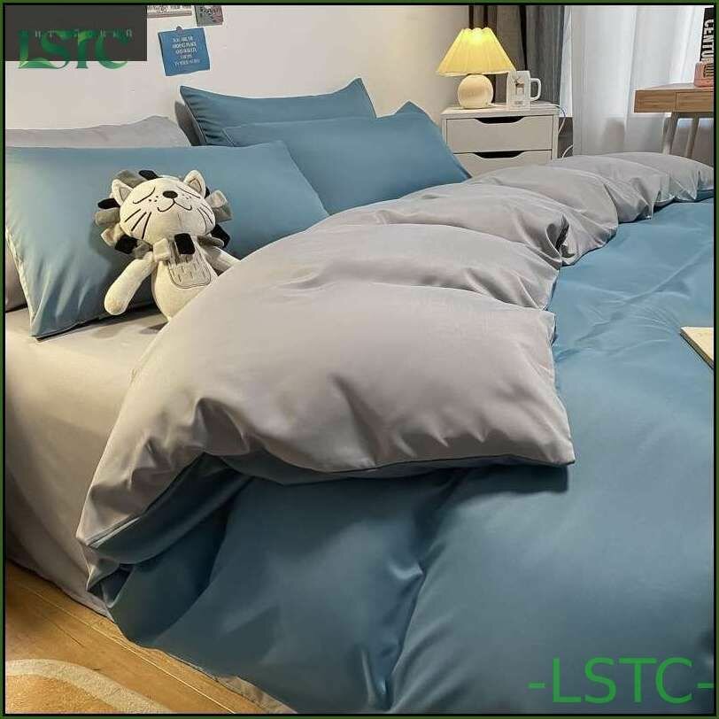 Кровать белая 4 шт. стиль, 2м*2,3м: хлопчатобумажная ткань с эффектом стирки, уютный минимализм для спальни