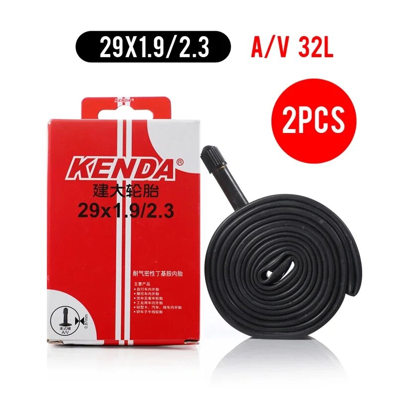 Комплект из 2-х камер KENDA MTB из бутилкаучука 26/27.5/29 дюймов 29x1.9-2.3 AV32L