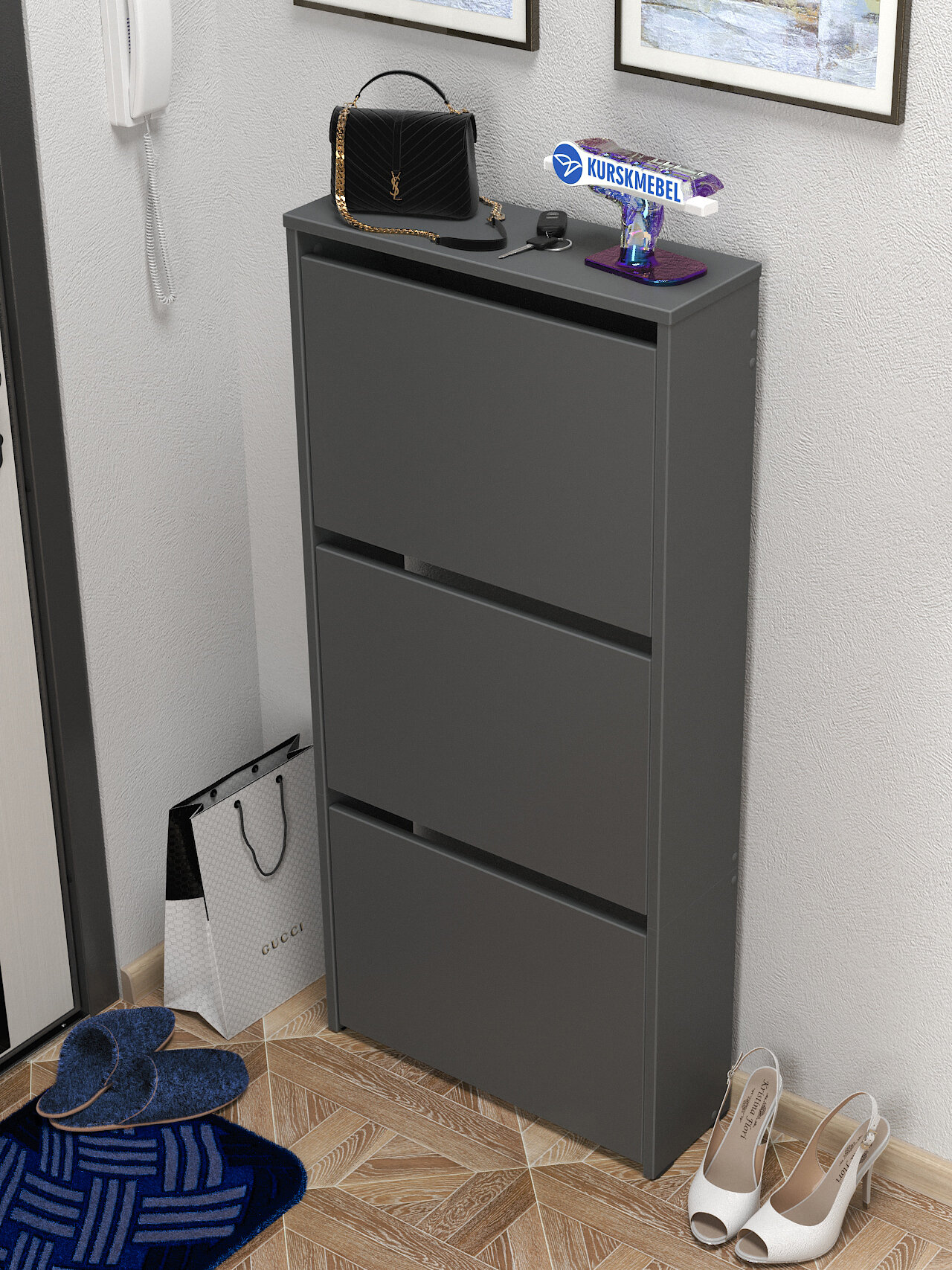 Обувница №27 узкая закрытая