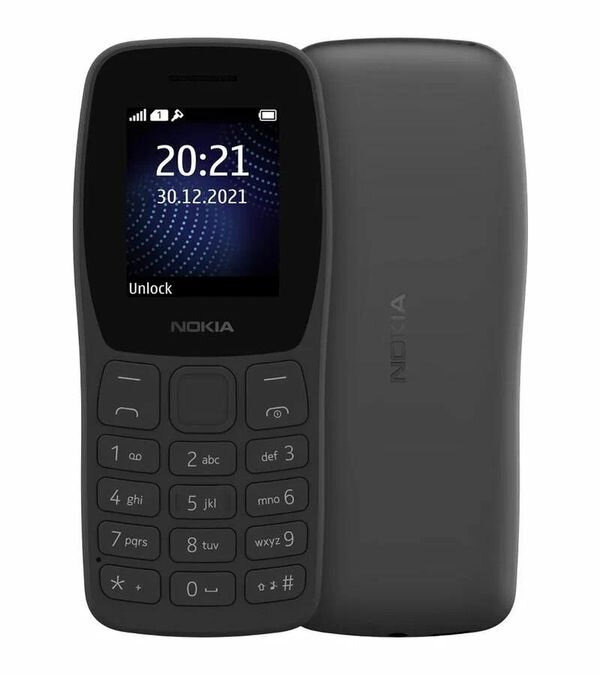 Nokia 105 SS Charcoal Black