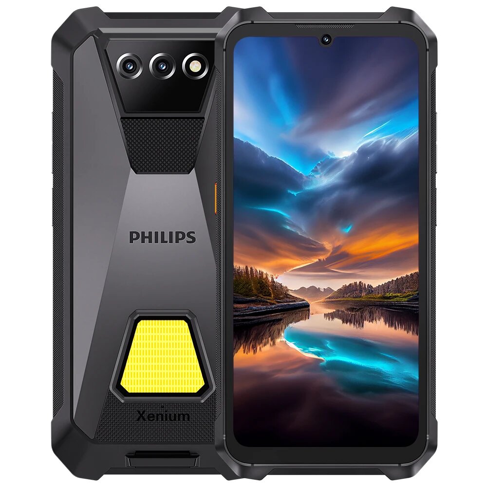 Прочный смартфон PHILIPS S8325, водонепроницаемый по стандарту IP68, батарея 10200 мАч, 12 (6+6) ГБ ОЗУ + 256 ГБ ПЗУ, 6,745-дюймовый дисплей, камера 48 МП, NFC, фонарь для кемпинга
