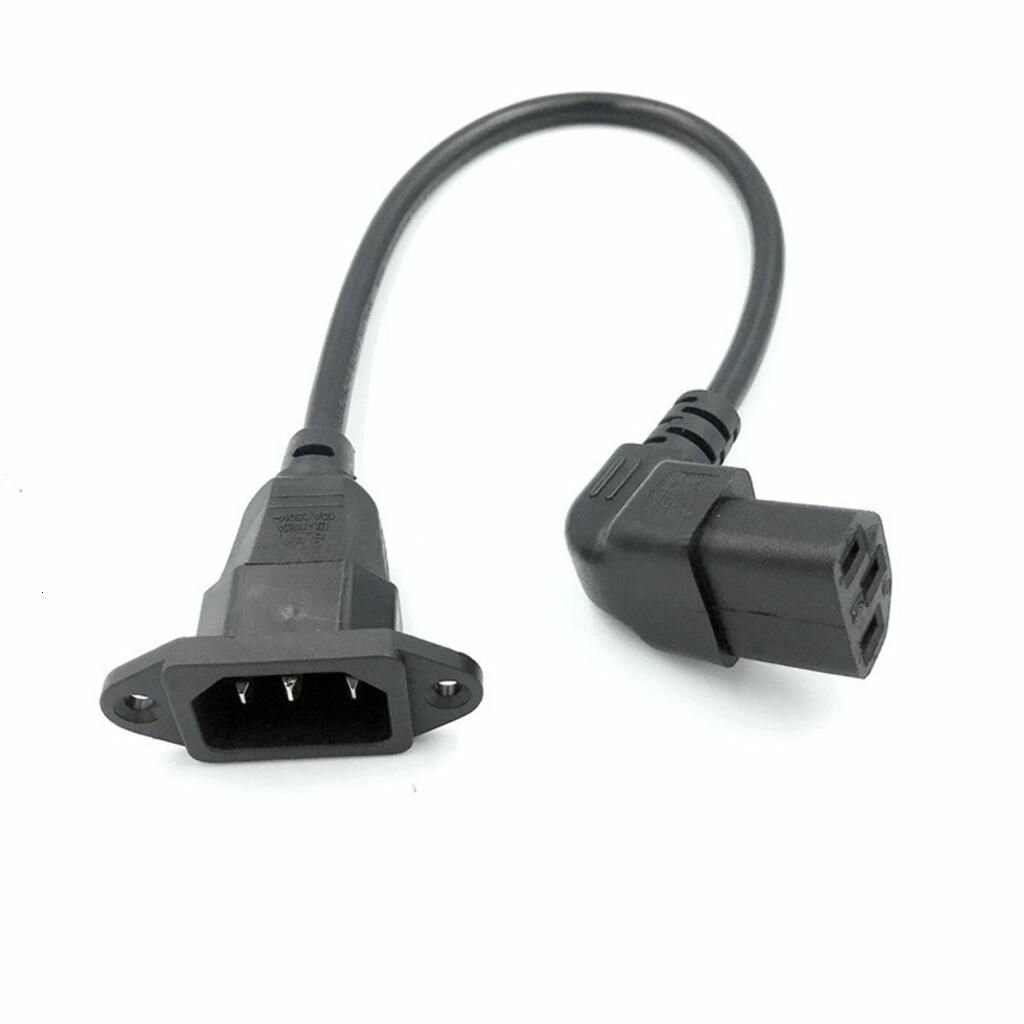 Черный кабель питания C14-C13 20см