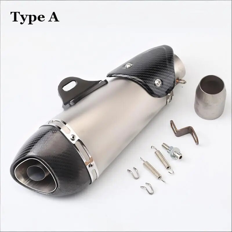 Универсальный мотоциклетный глушитель Alpha из настоящего карбона, модифицированный, для Type A