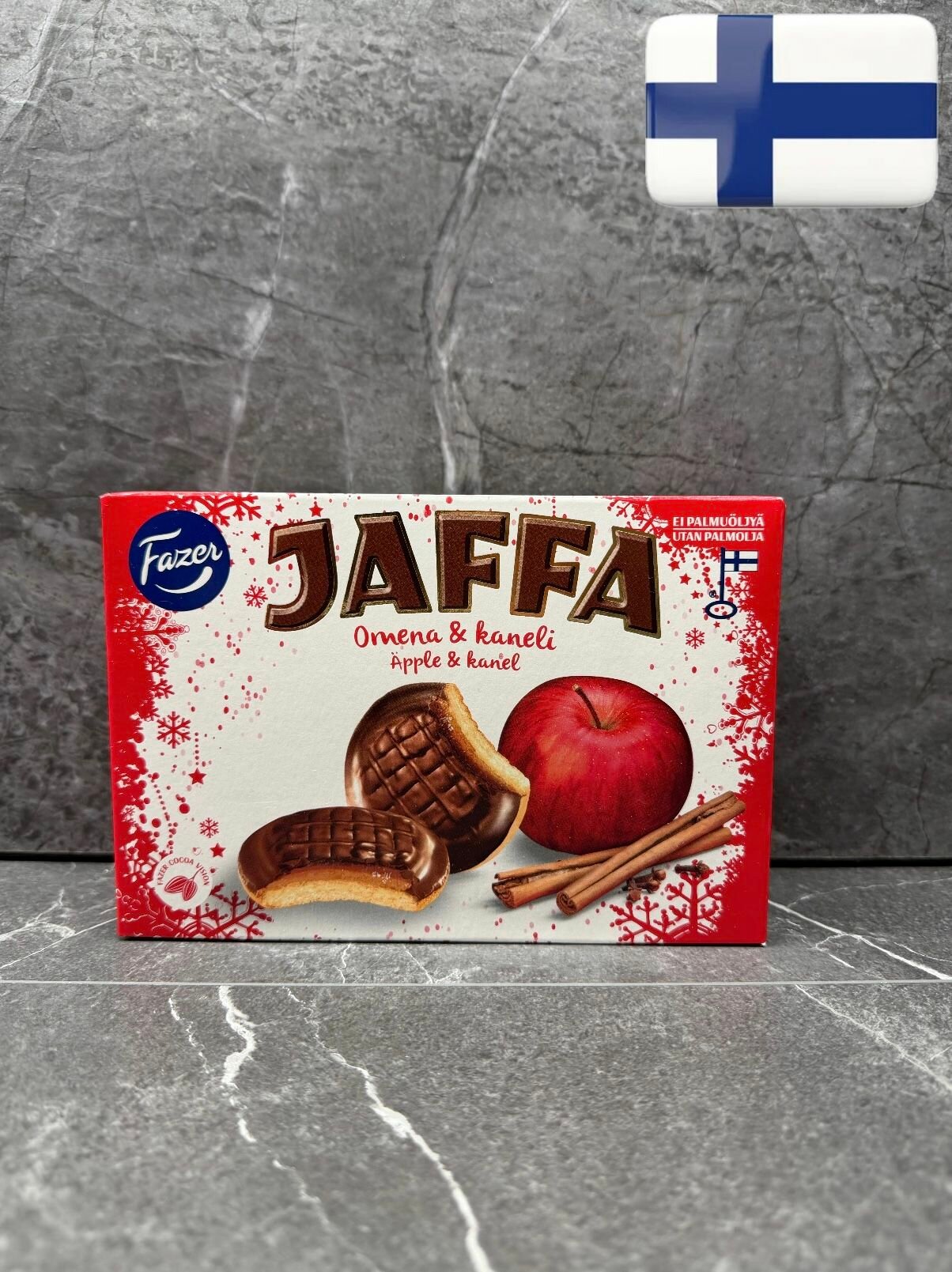 Бисквитное печенье Jaffa Fazer со вкусом яблоко и корица 300 гр.