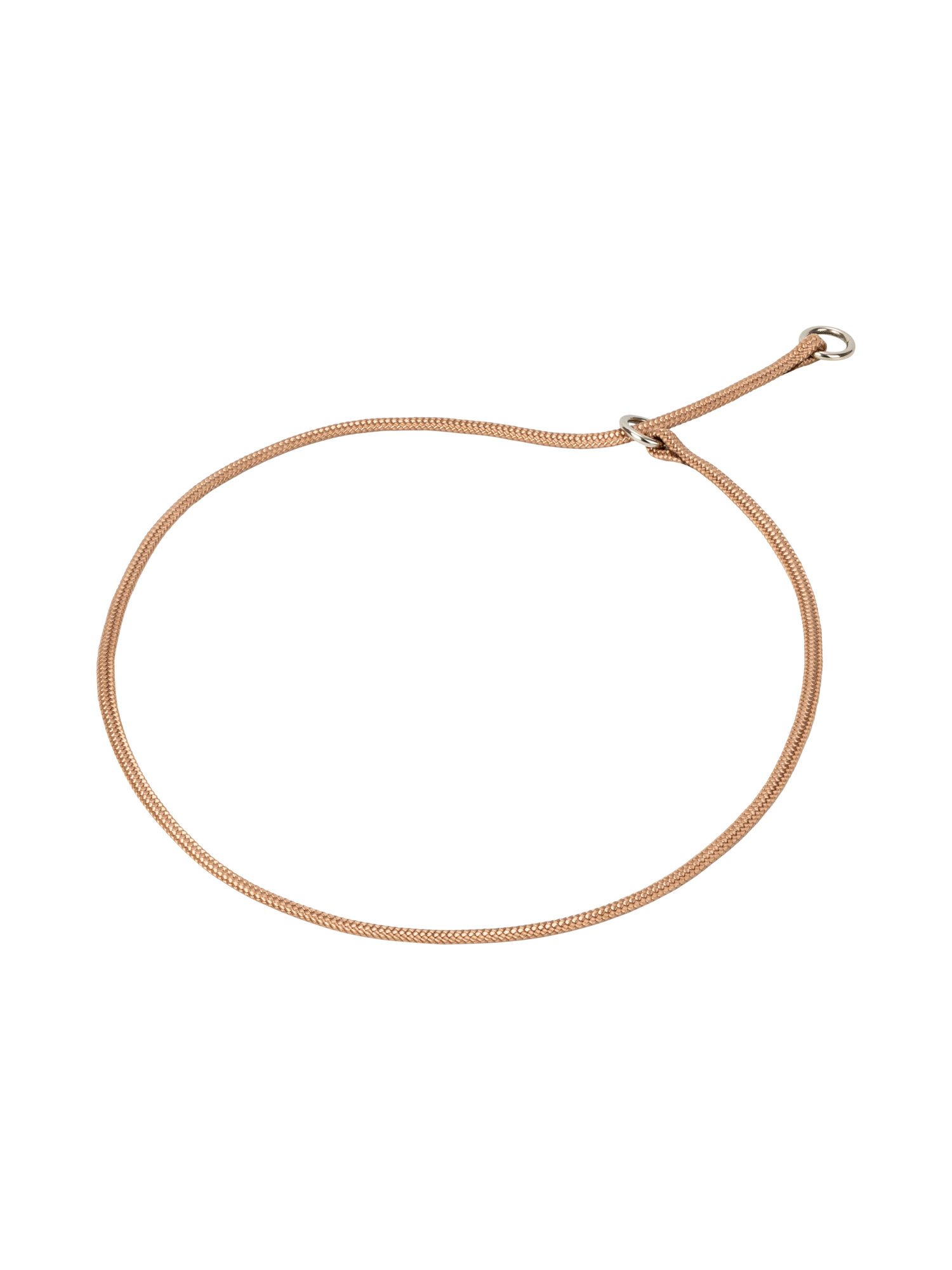 Ошейник удавка для собак ZooOne с 2-я кольцами, круглый, 3мм * 50см, кэмел