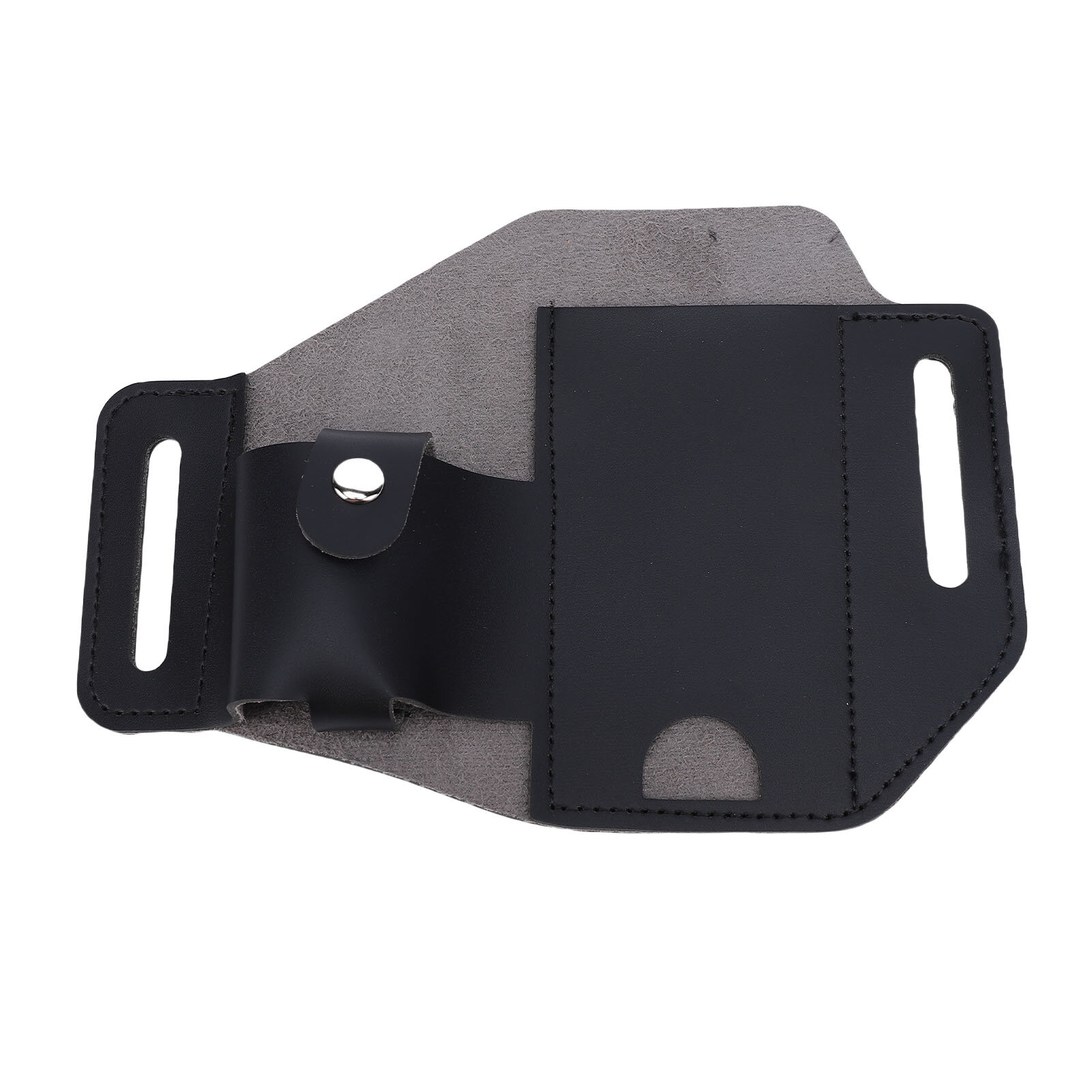 Чехол для многофункционального инструмента из искусственной кожи с петлей для ремня, универсальный карманный органайзер для кемпинга и отдыха на природе, черный.