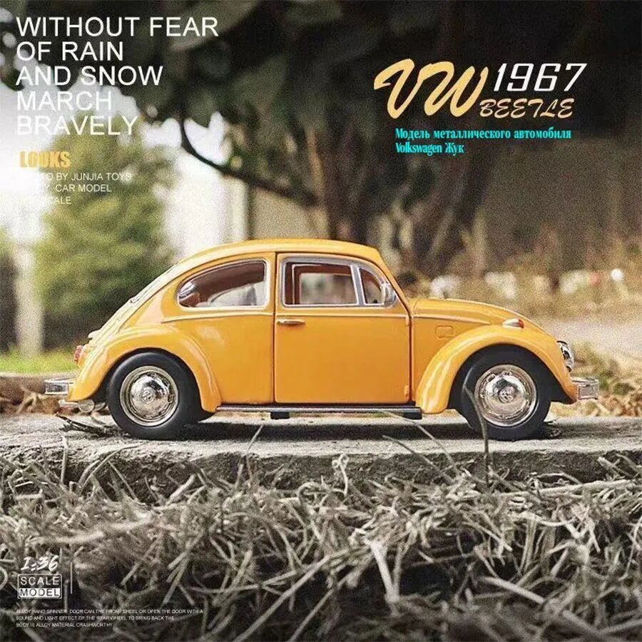 Классическая модель автомобиля Beetle в масштабе 1/36 - это подарок для детей