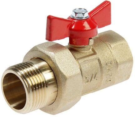 Кран шаровой "галлоп" практик DN-20 132, с американкой 3/4", бабочка