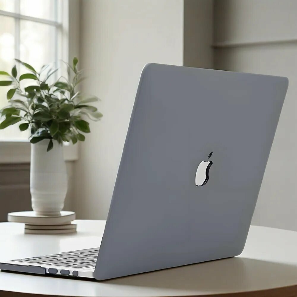 KNOW EASY-Чехол для MacBook Air 13 M1 (A1932, A2179, A2337)/ PC Пластиковая накладка для Макбук Аир 13 intel 2018 2019 2020 (A1932, A2179, A2337), Цвет: серый