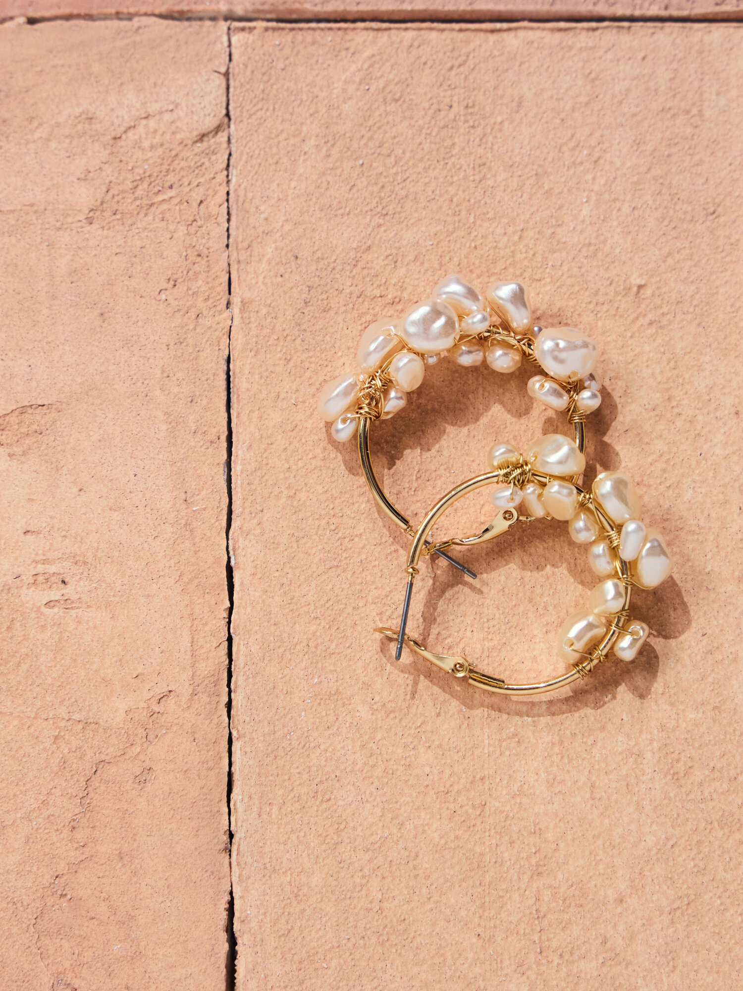 Серьги конго, жемчуг имитация