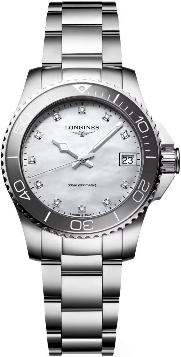 Наручные часы LONGINES, серебряный — фото 1