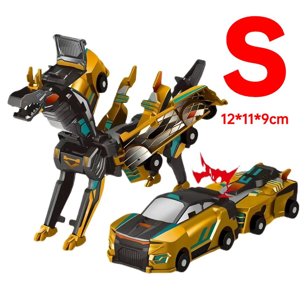 Трансформер-динозавр, Yellow-S, 12*11*9см