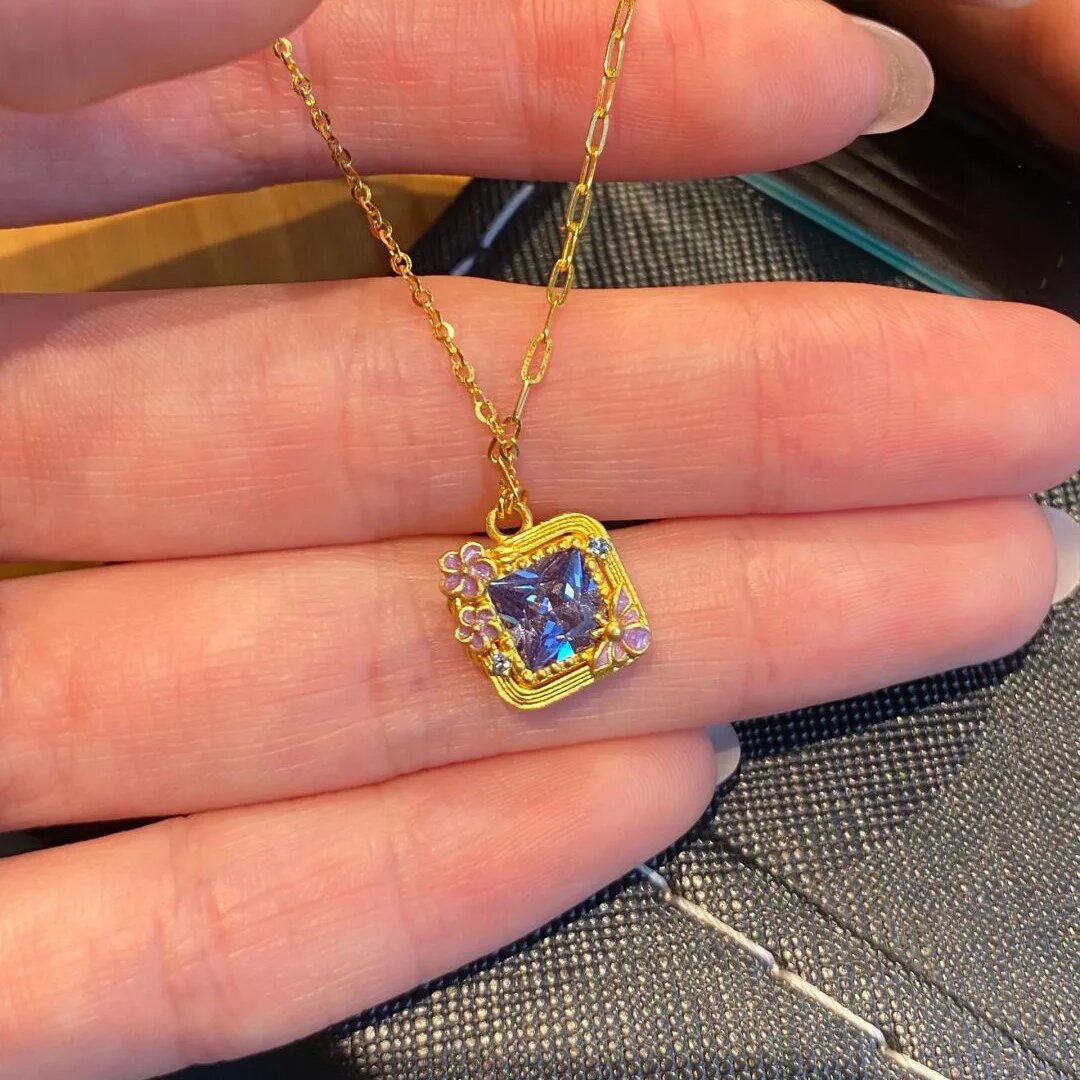 Колье, кристалл, циркон