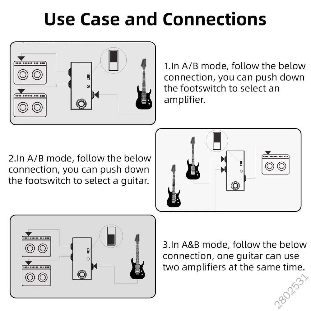 M-VAVE ABY Channel Switch Черный Процессор эффектов для гитары — фото 1
