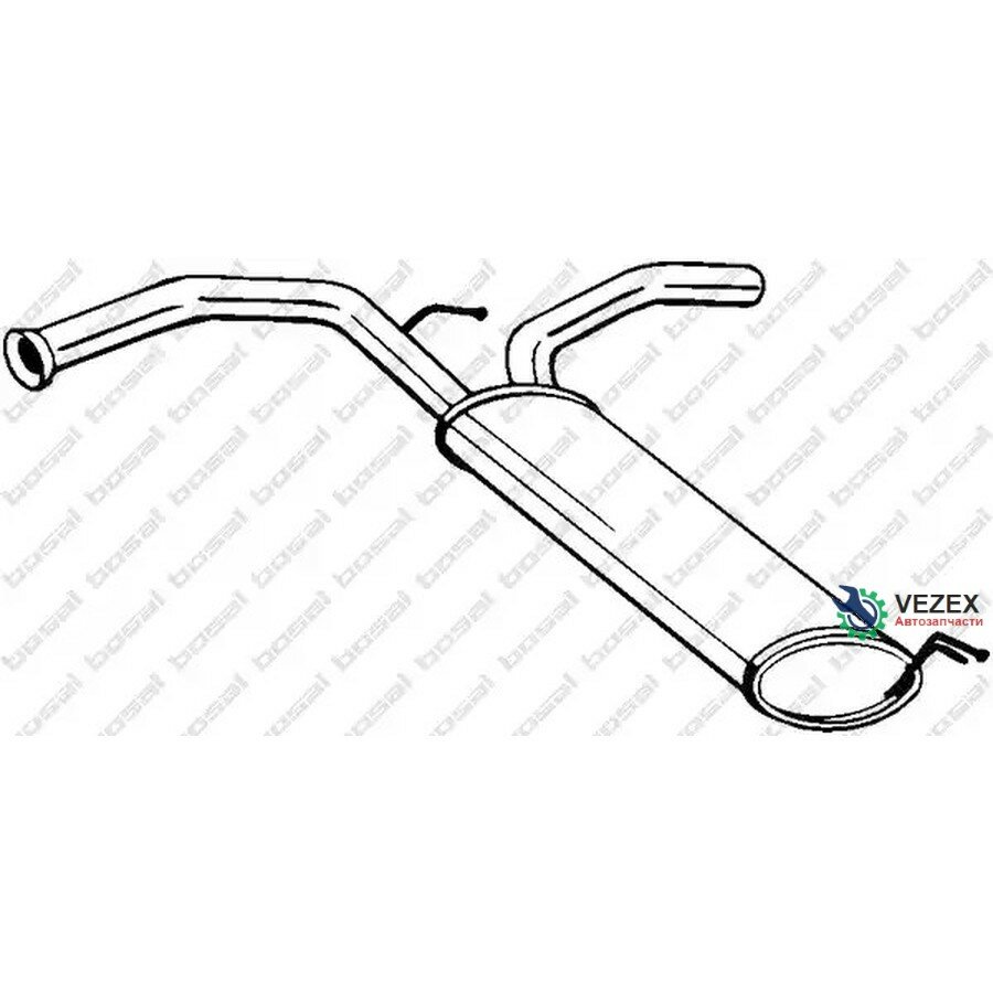 BOSAL 135-721 Глушитель (задняя часть)
