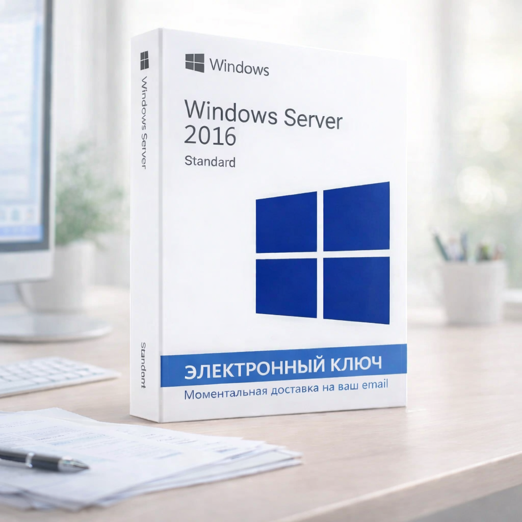 Microsoft Windows Server 2016 Standard (Стандартный), 1 ПК , лицензия , мульти-язычная