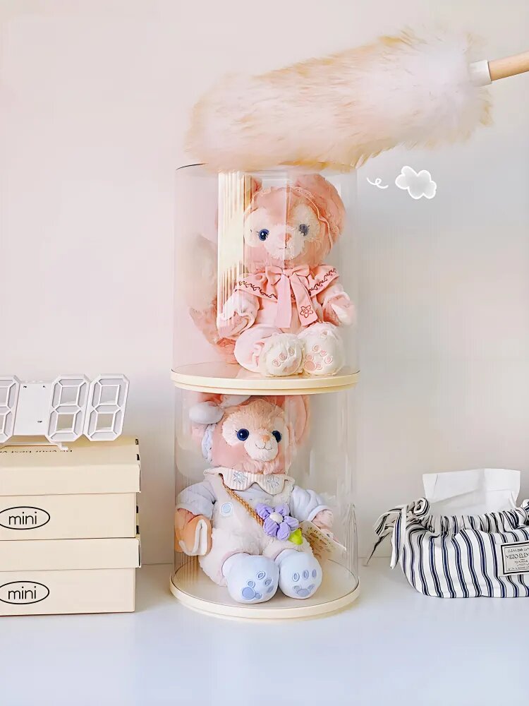 Прозрачная выставочная коробка для кукол 23x23x26 см из акрила — фото 1