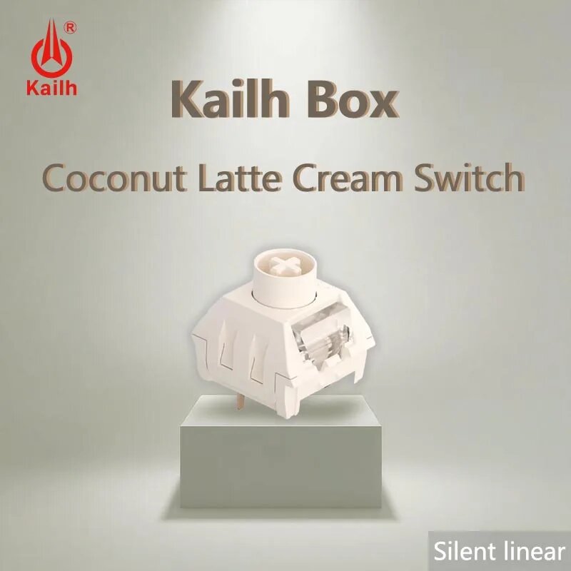 Kailh BOX Coconut Latte Cream Switch 45gf Бесшумная линейная 3-контактная игровая офисная горячая замена Механическая клавиатура Бесшумная заводская смазка