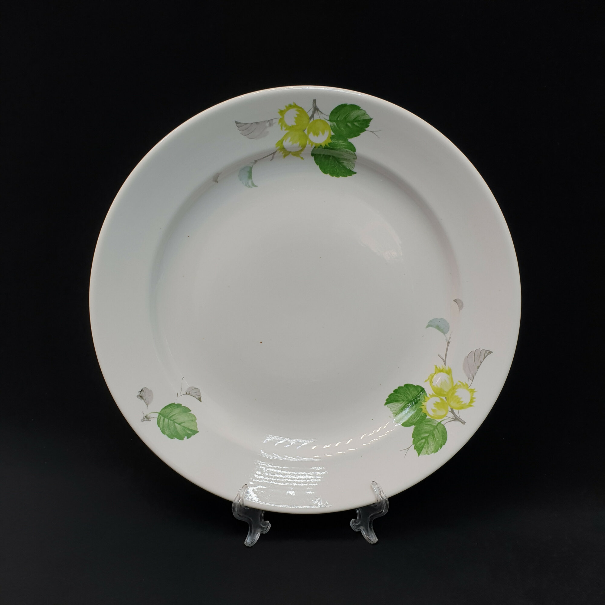 Винтажное круглое блюдо 29 см, Дулево 1952-1964 г, фарфор, деколь, СССР.