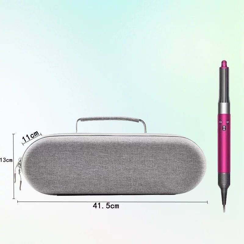 Серый чехол для Dyson HS05, жесткий корпус, водонепроницаемый, двойная молния с регулируемым ремнем для укладки волос