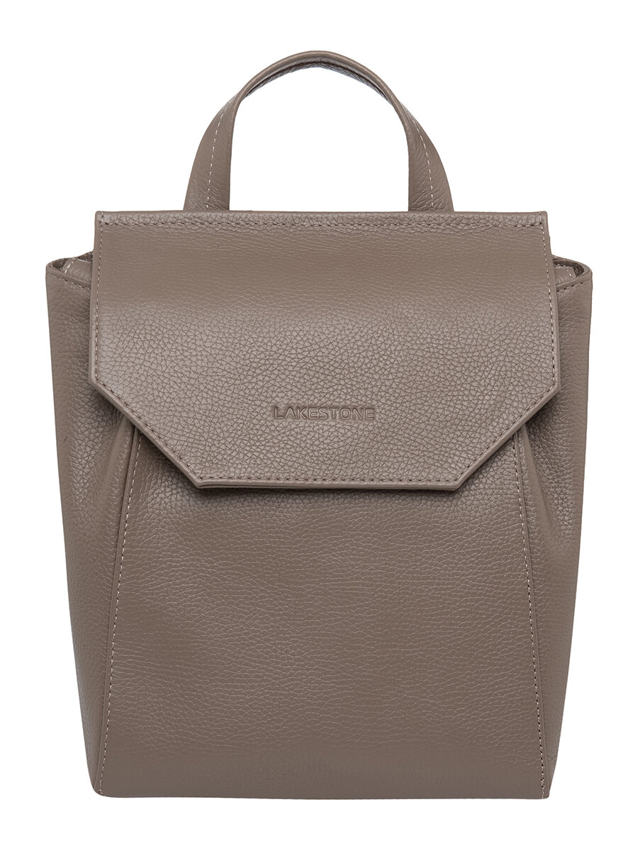 Рюкзак LAKESTONE "Candy Taupe", натуральная кожа, 10 карманов