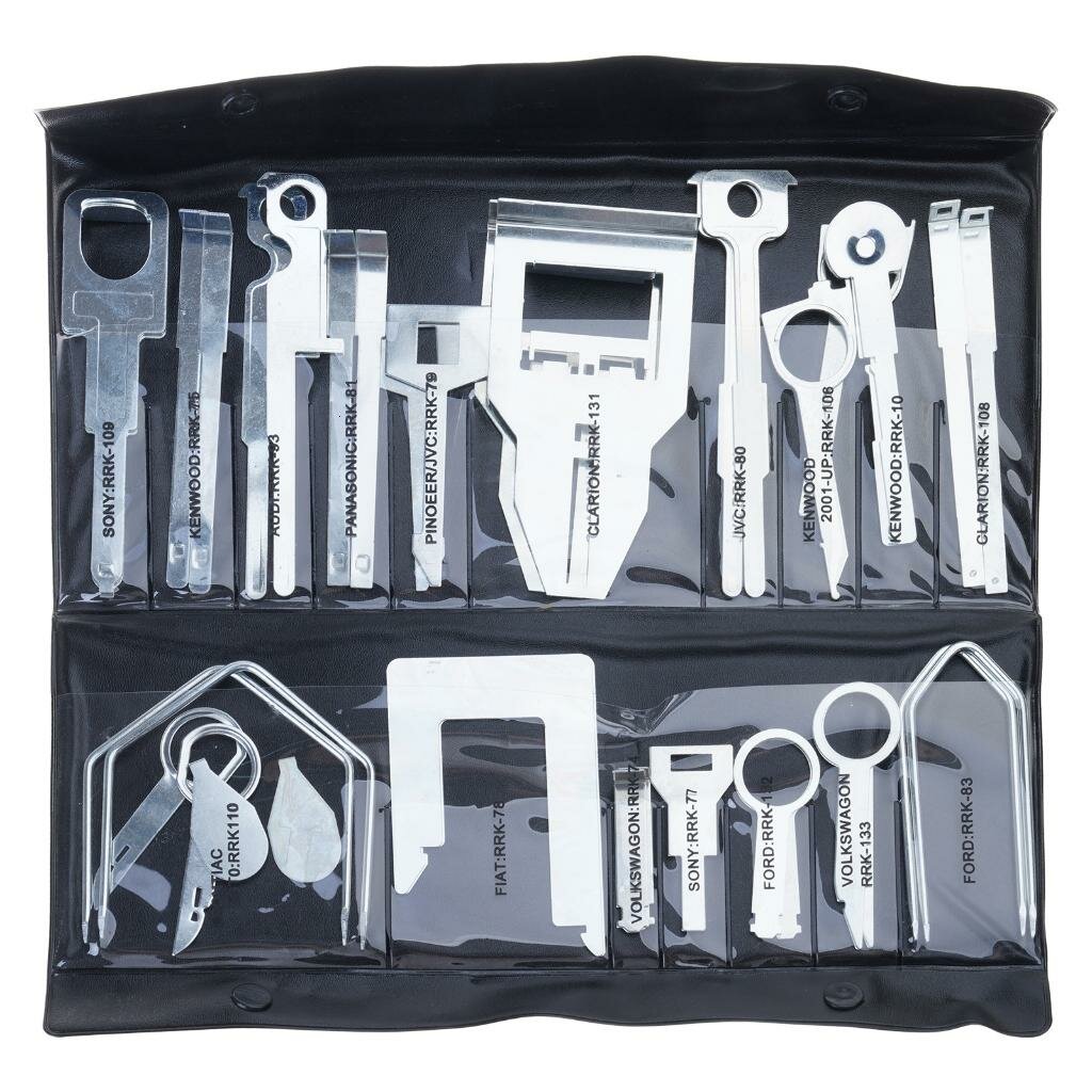 Набор ключей для снятия автомобильного магнитолы, Черный