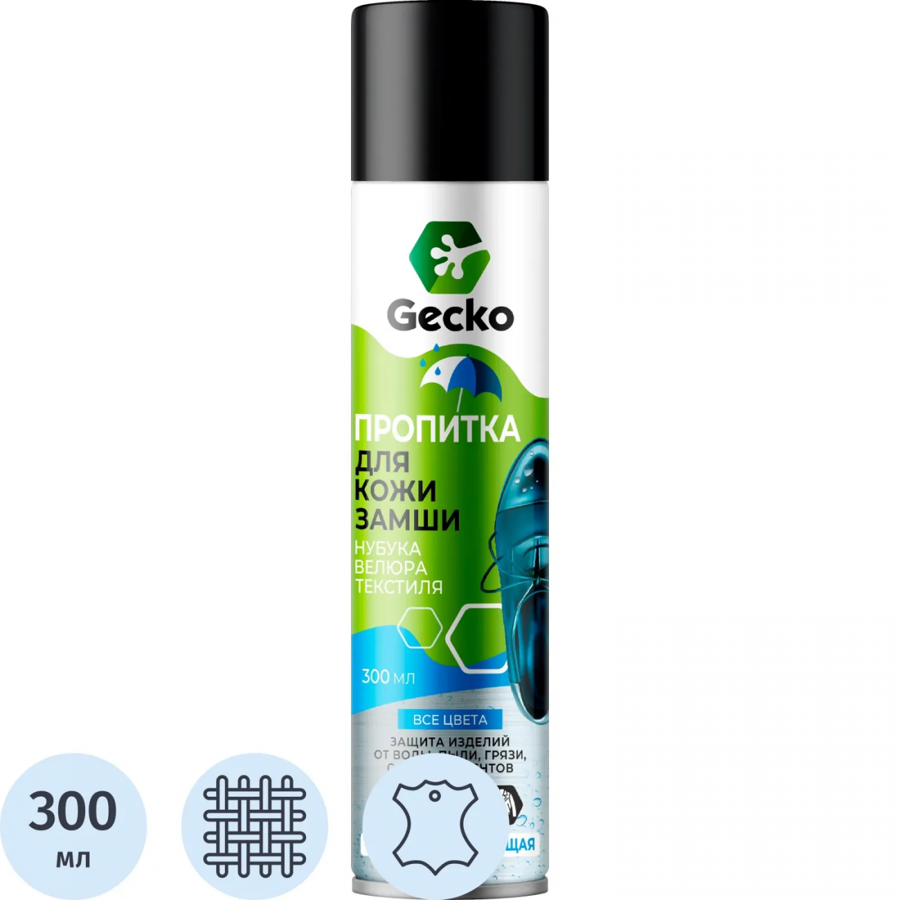 Пропитка водоотталкивающая Gecko 300 мл 100736 2438068
