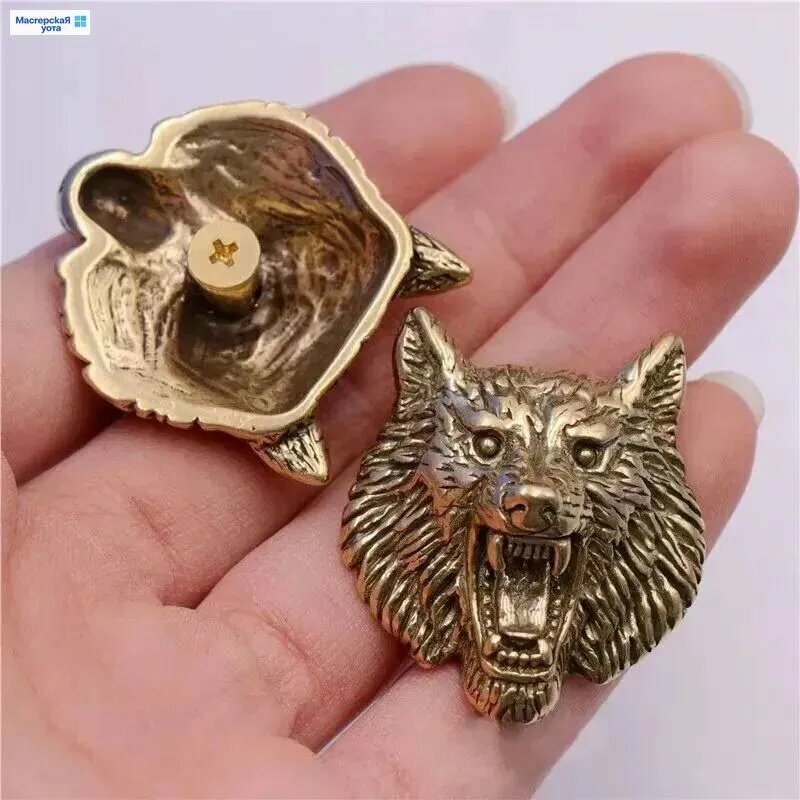 Латунные корсажные булавки с животными, 35x30 мм, набор 2 шт.