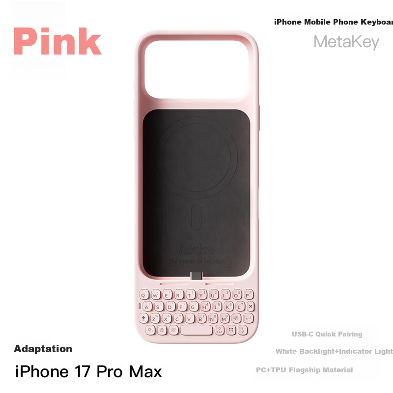 AKKO MetaKey Apple iPhone 17 Pro Max Клавиатура с магнитной поддержкой и ощущением BlackBerry Цвет：Клавиатура для Apple