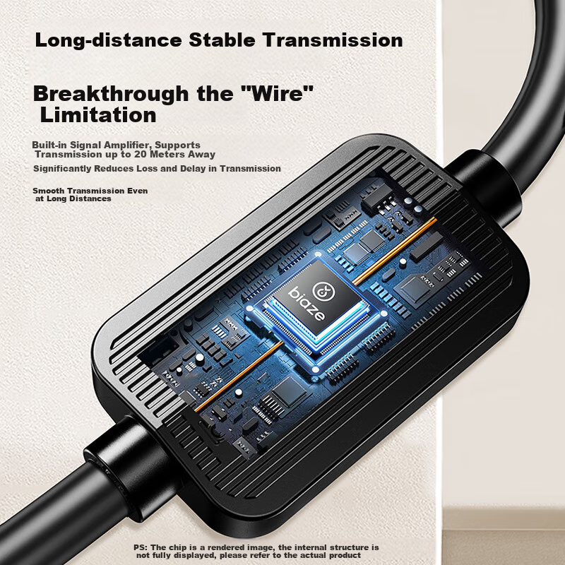 BIAZE Высокоскоростной USB-кабель для принтера 20 м квадратная разъем AM/BM совместимость с Canon Epson HP с усилителем