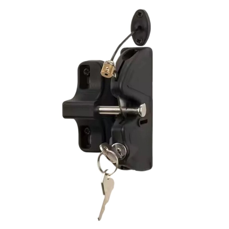 Автоматический Запирающийся Замок Ворот Загородки С Подпружиненным Тяговым Тросом Нержавеющий Деревянный Дверной Шарнирный Замок Для Наружных Ворот Безопасности