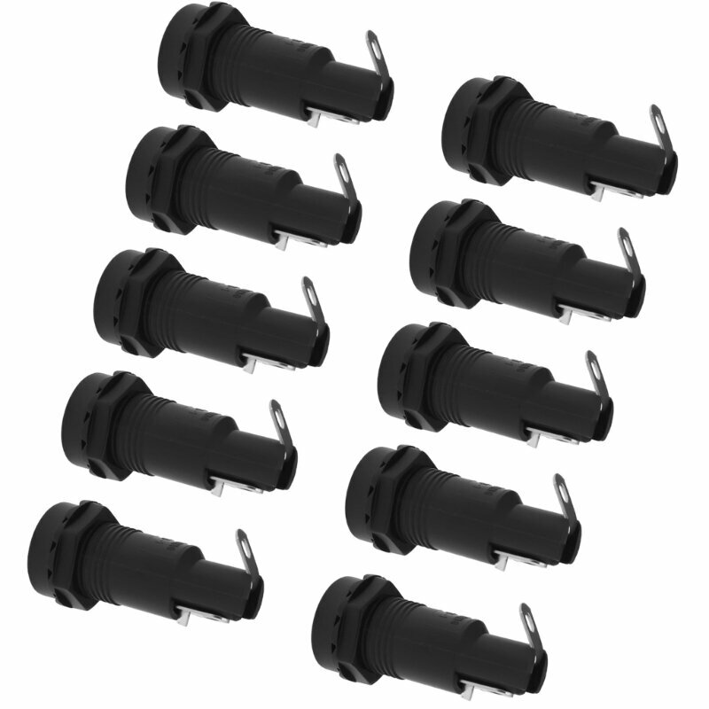 10шт Крепление На Панель Шасси Держатель Предохранителей Коробка Предохранителей С Высокой Термостойкостью 250V 10A Держатель Трубки Предохранителей Простой в использовании