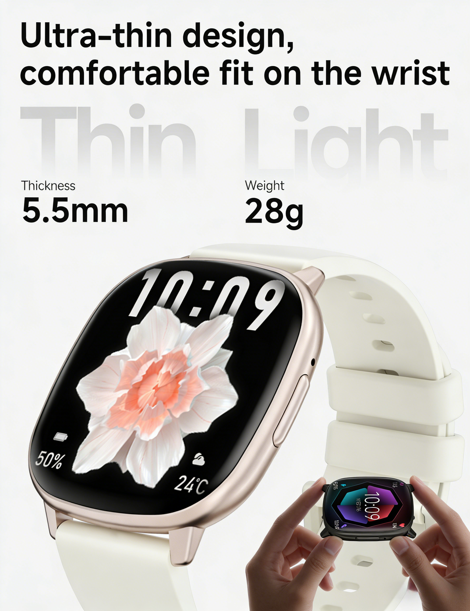 Умные часы JITE, AMOLED, Bluetooth, IP68, 24/7 мониторинг здоровья, 100 спорт. режимов