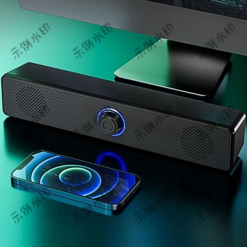 Компьютерная акустика Bluetooth 9D Surround Sound Hi-Fi черный питание от USB