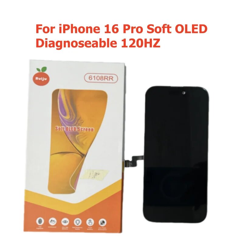 Мягкий OLED-дисплей с функцией диагностики для iPhone 15 Pro Max, 15 Pro, 14 Pro 16Pro Soft 120hz