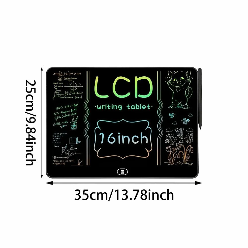 Новогодний ограниченный подарок: Электронная доска для рисования 11, 13, 16 дюймов стираемая, портативная, универсальна для подростков и взрослых, необходима для офиса и школы, граффити