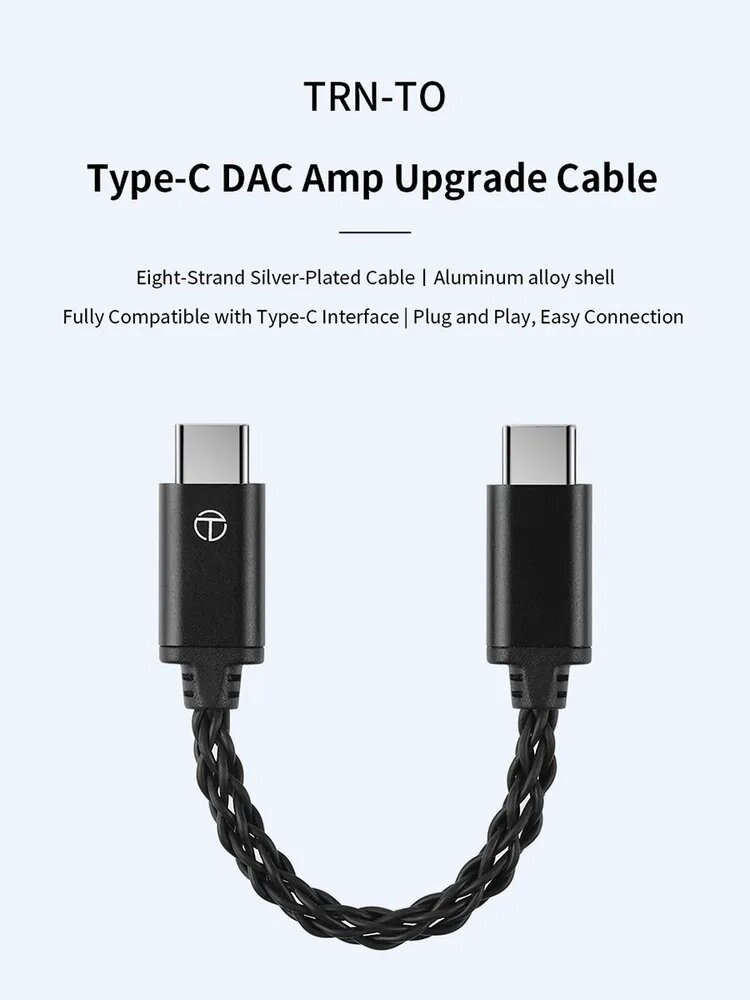 Аудиокабель USB Type-C/USB Type-C, черный — фото 1