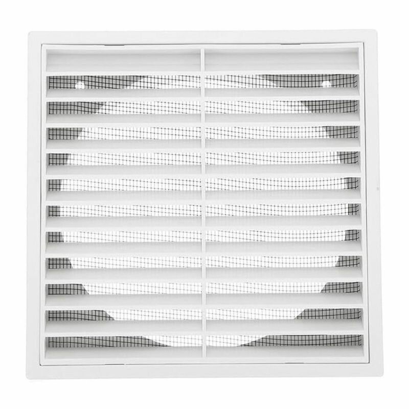 (1 комплект) Квадратная вентиляционная решетка с наклонными ламелями и фильтром - 6 дюймов