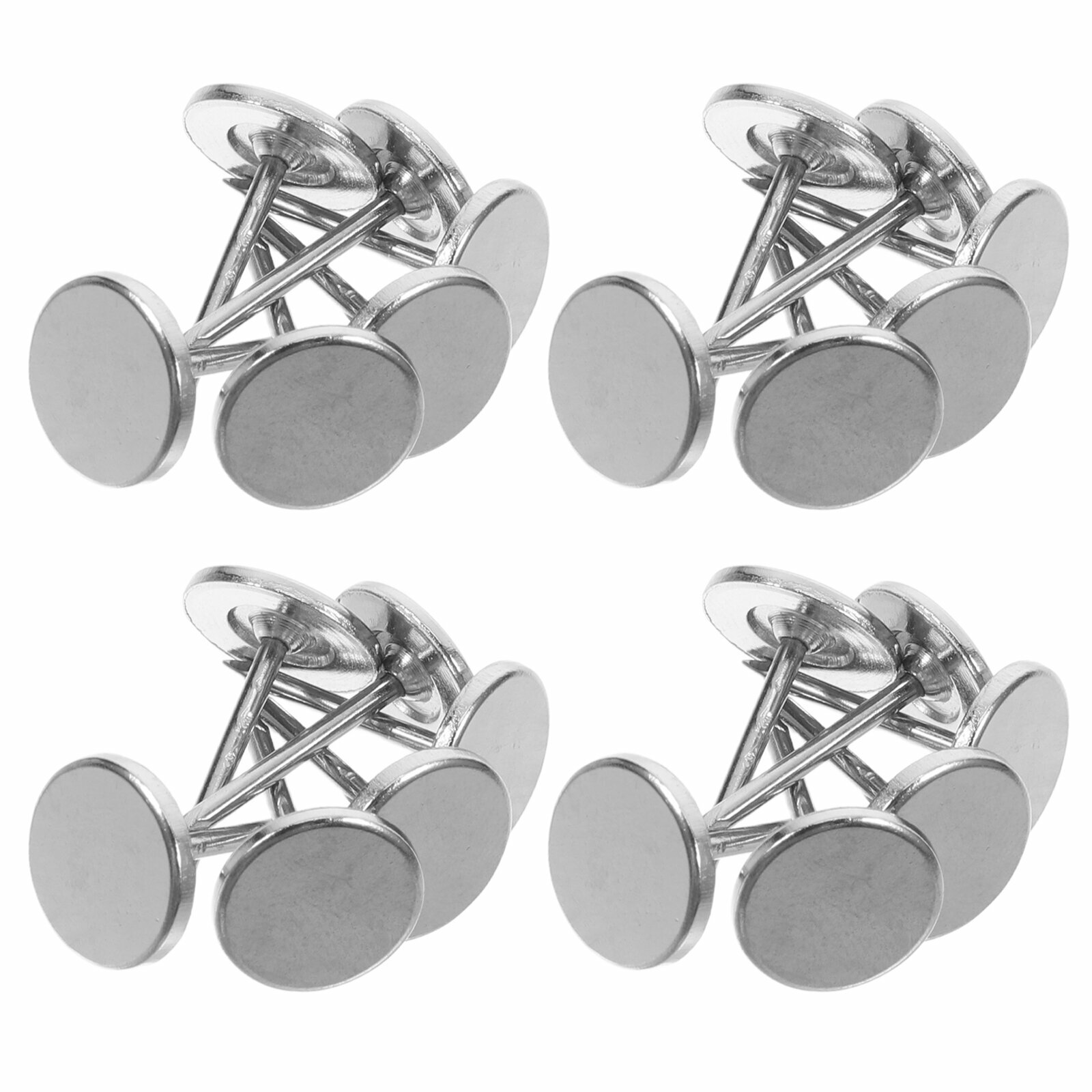 Плоские металлические декоративные гвозди серебристого цвета для мебели и дверей, 250 шт