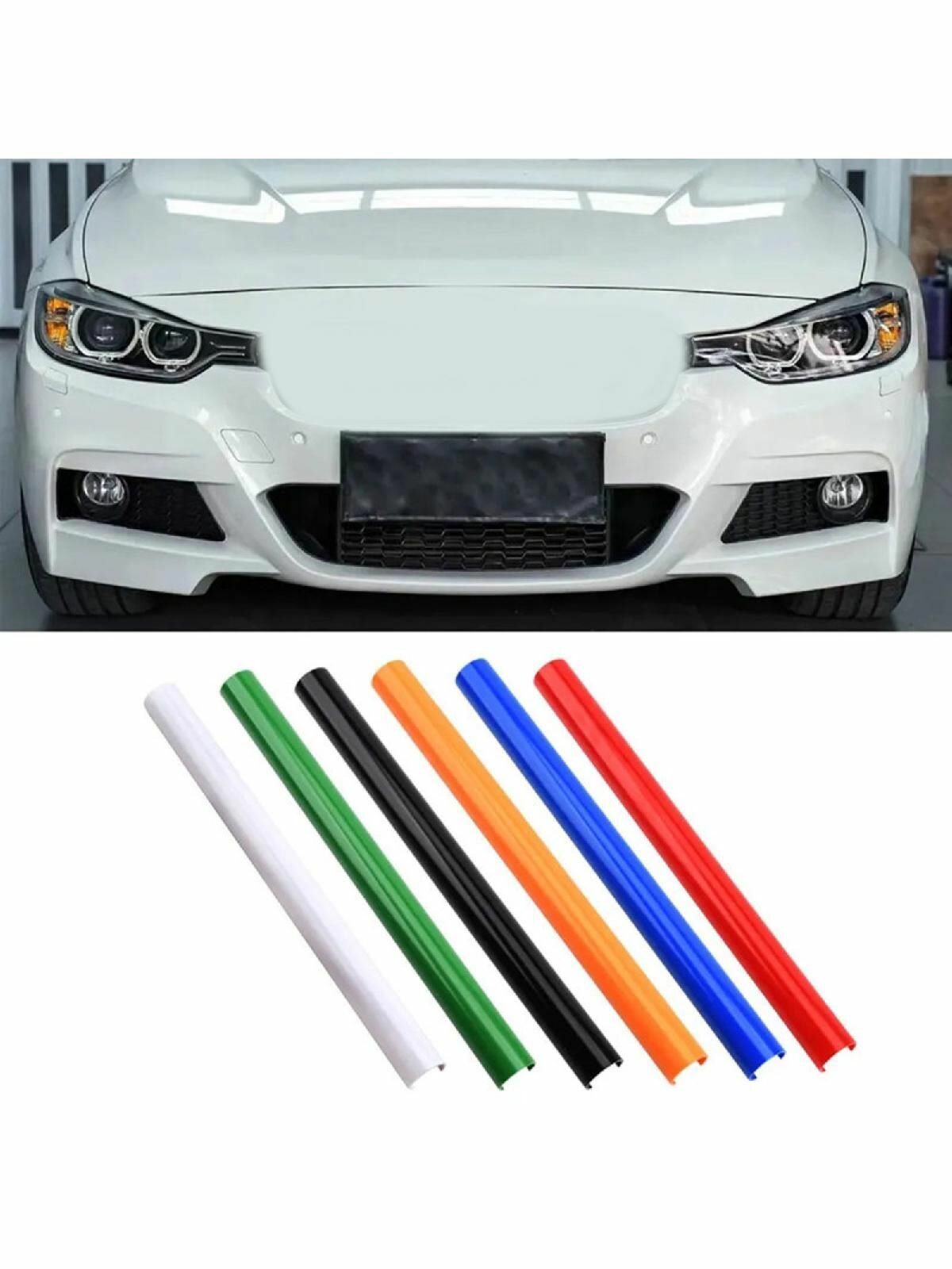 Декоративная накладка на решетку радиатора BMW, G01/G05, синяя (2 шт.)