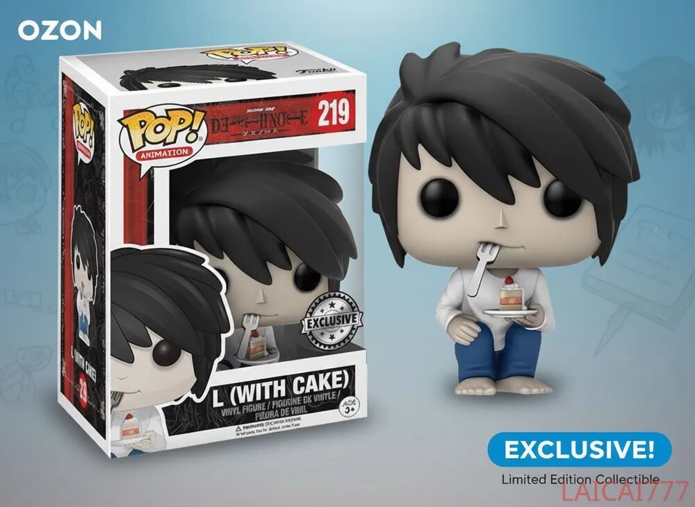 Фигурка Funko POP! Новогодний подарокФигурка Тетрадь смерти - L (WITH CAKE),219