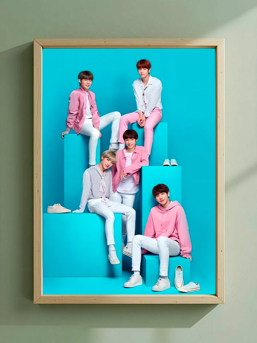 Постер, плакат на стену TXT K-pop группа (А3)