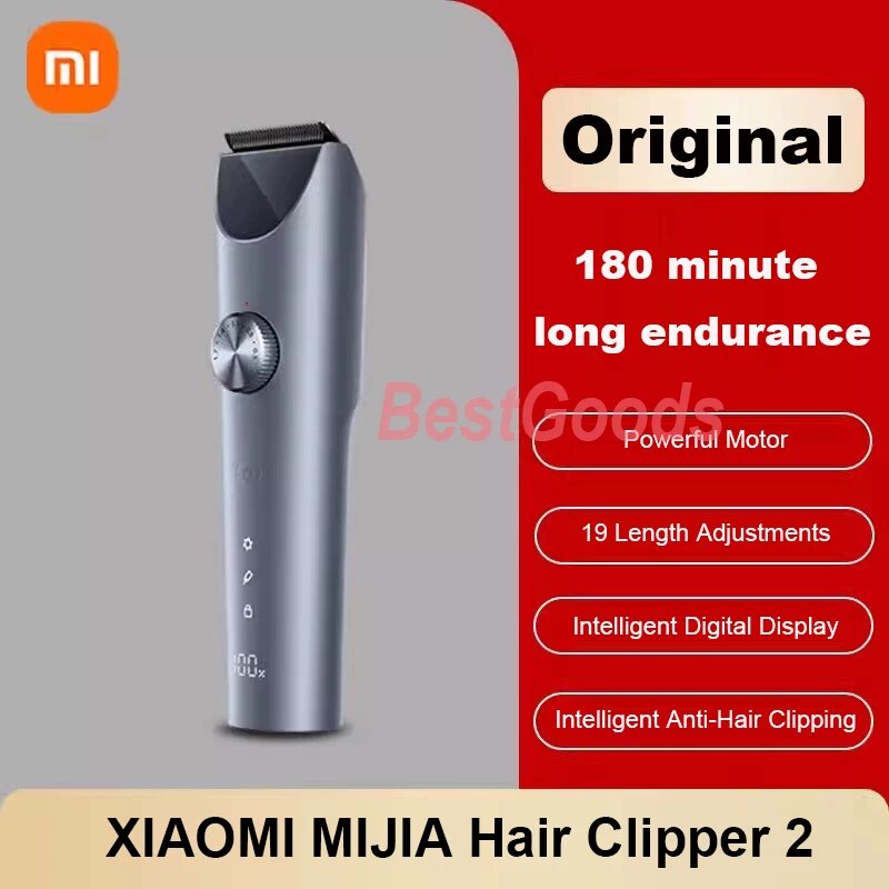 Беспроводная машинка для стрижки волос и бороды Xiaomi Mi Hair Clipper 2 Машинка для стрижки волос MIJIA 2