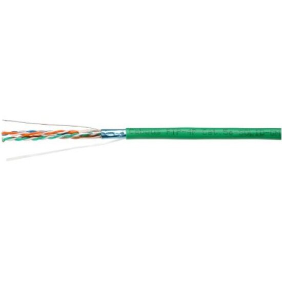 Кабель витая пара Cabeus FTP-4P-Cat.5e-SOLID-LSLTx-GN-25 FTP (F/UTP), кат. 5e, 4 пары (24 AWG), одножильный, зеленый (25 м)