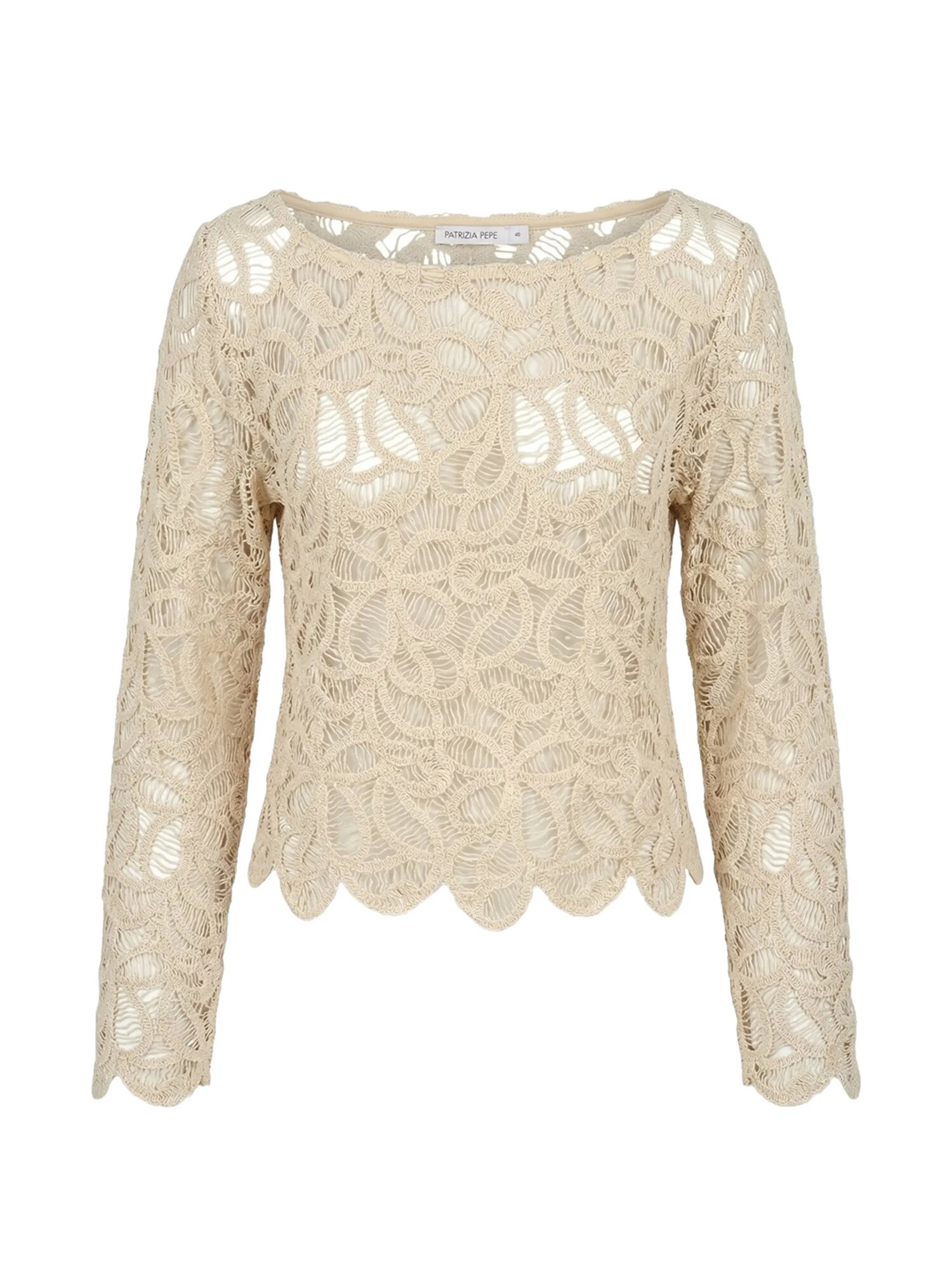 Топ Crochet scalloped top