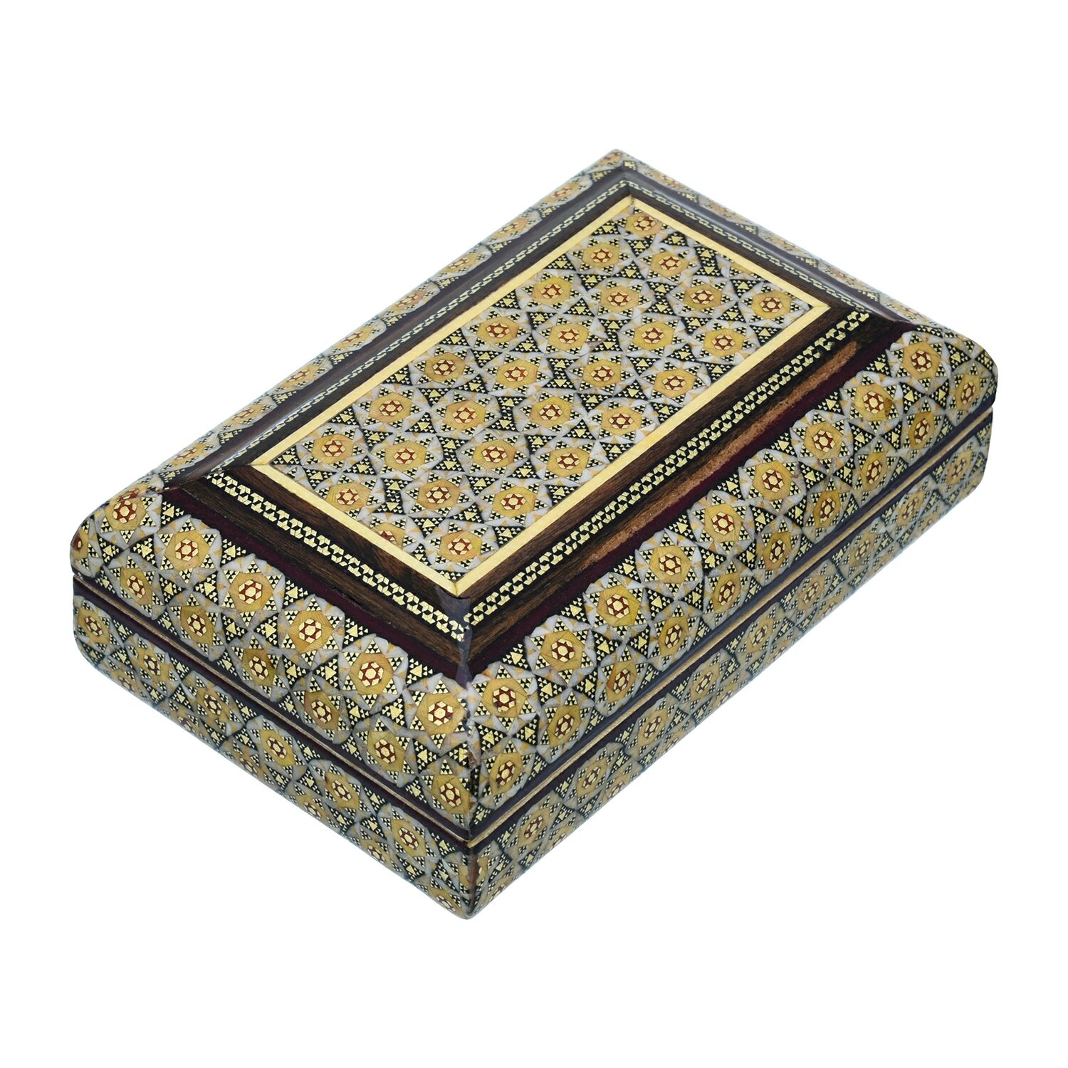 301099-Шкатулка Для Украшения из древесины черного ореха, латунного. декора с инкруст.16*10*6 см