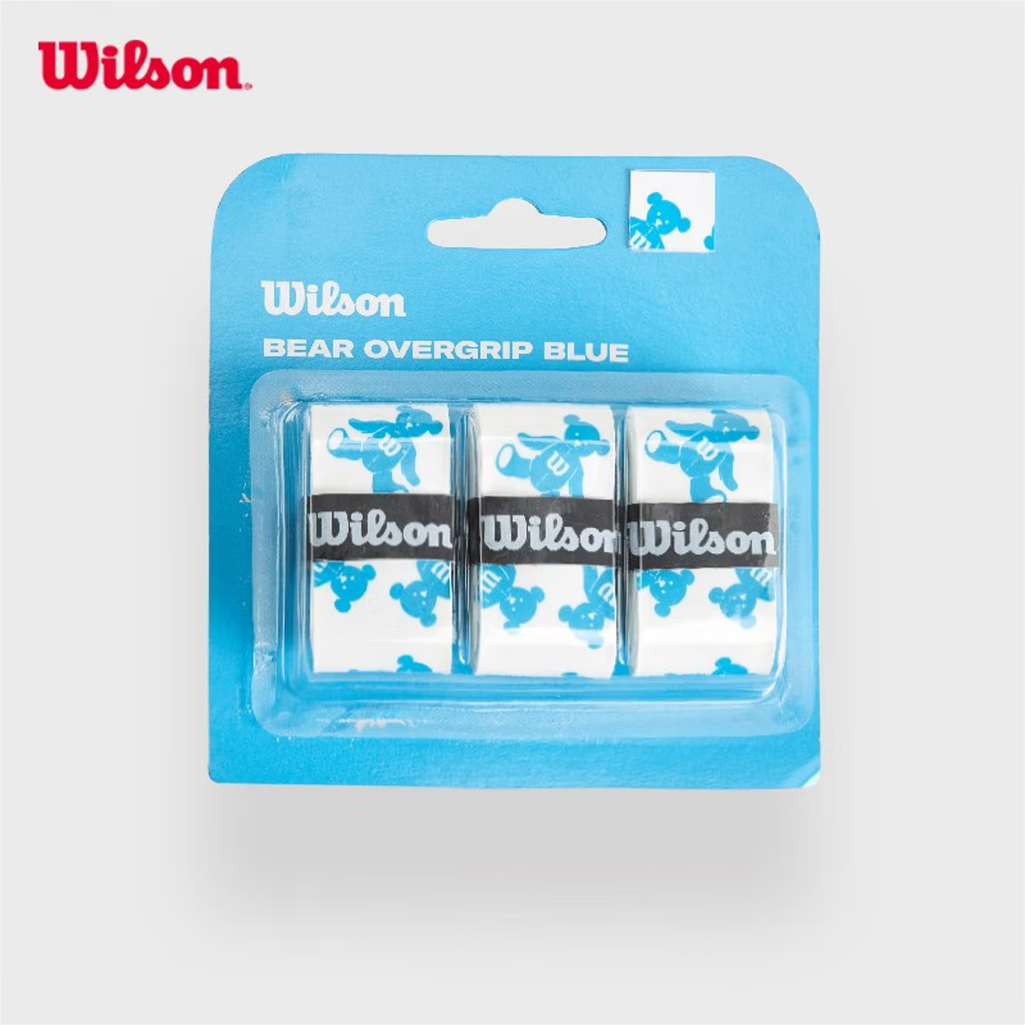 Овергрипы Wilson BEAR OVERGRIP, 3 шт, сухой тип (Dry), дизайн с мишками, для теннисных ракеток