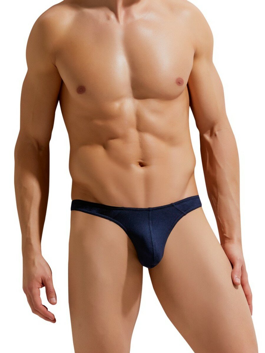 Мужские трусы тонги темно-синие GAUVINE 1003 хлопок/эластан S (44)